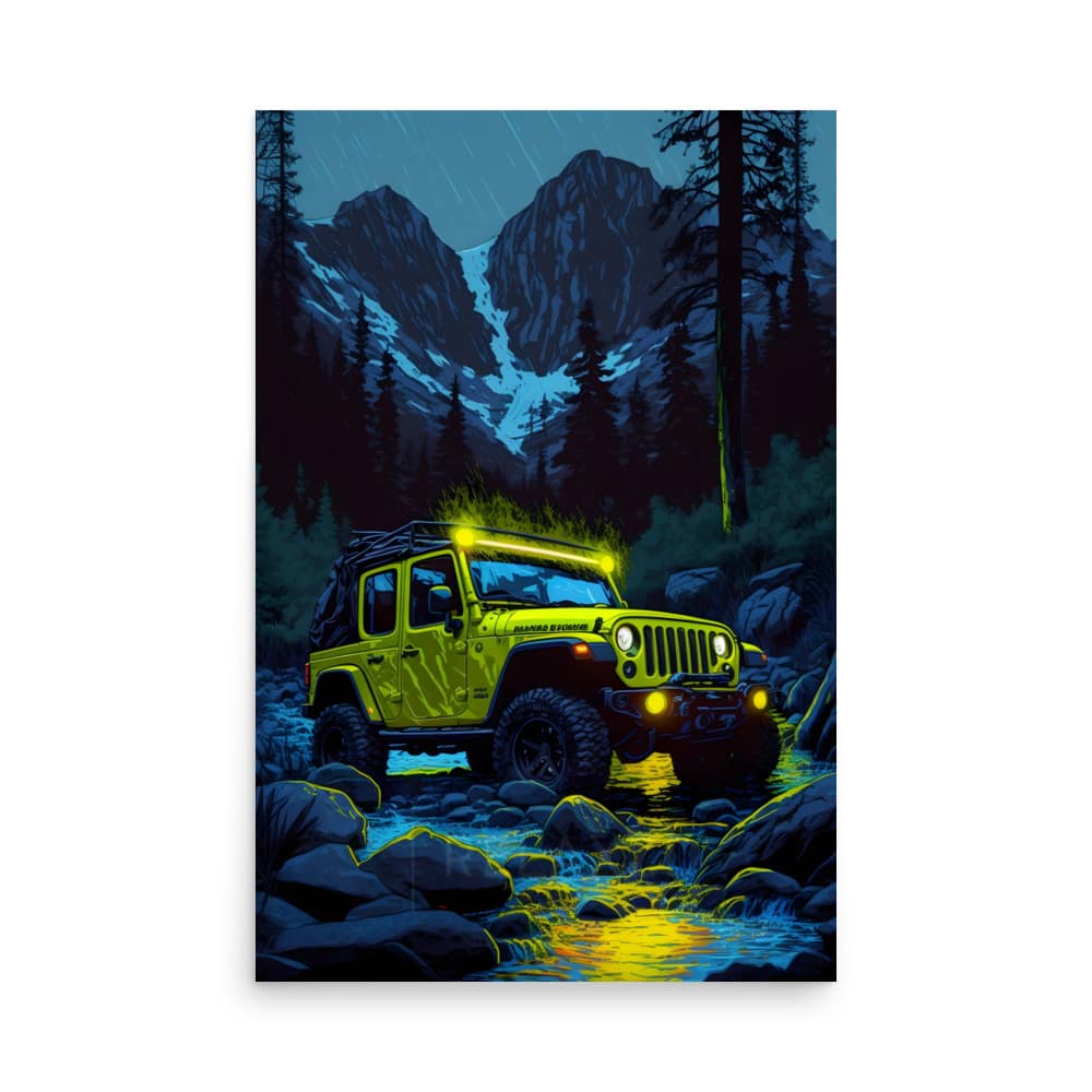 Icon Yellow Jeep Poster | RELAXzd Co